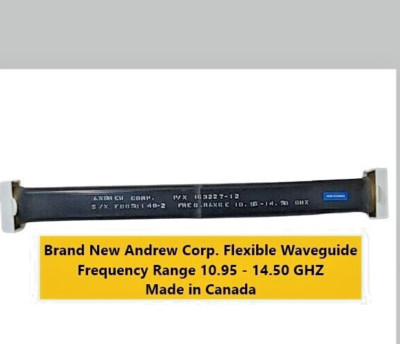 New Andrew Corp Flex WaveGuide 163227-12 Freq Range 10.95-14.40 GHz Ku ...