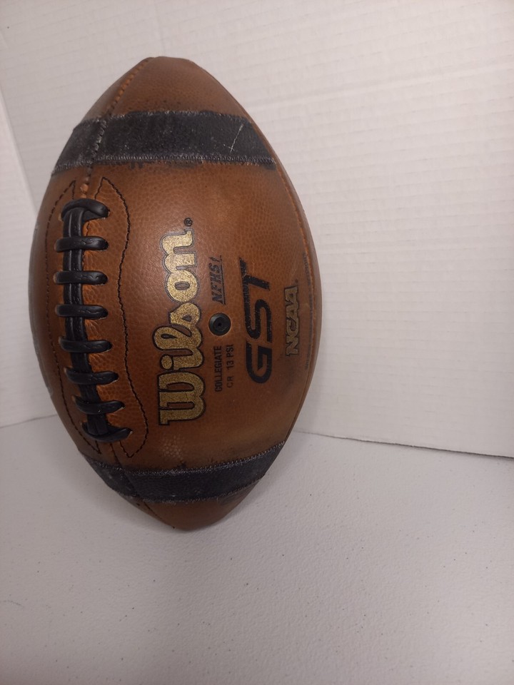Wilson GST 1003 NCAA Leather Football 1003 High School Game Used Black ...