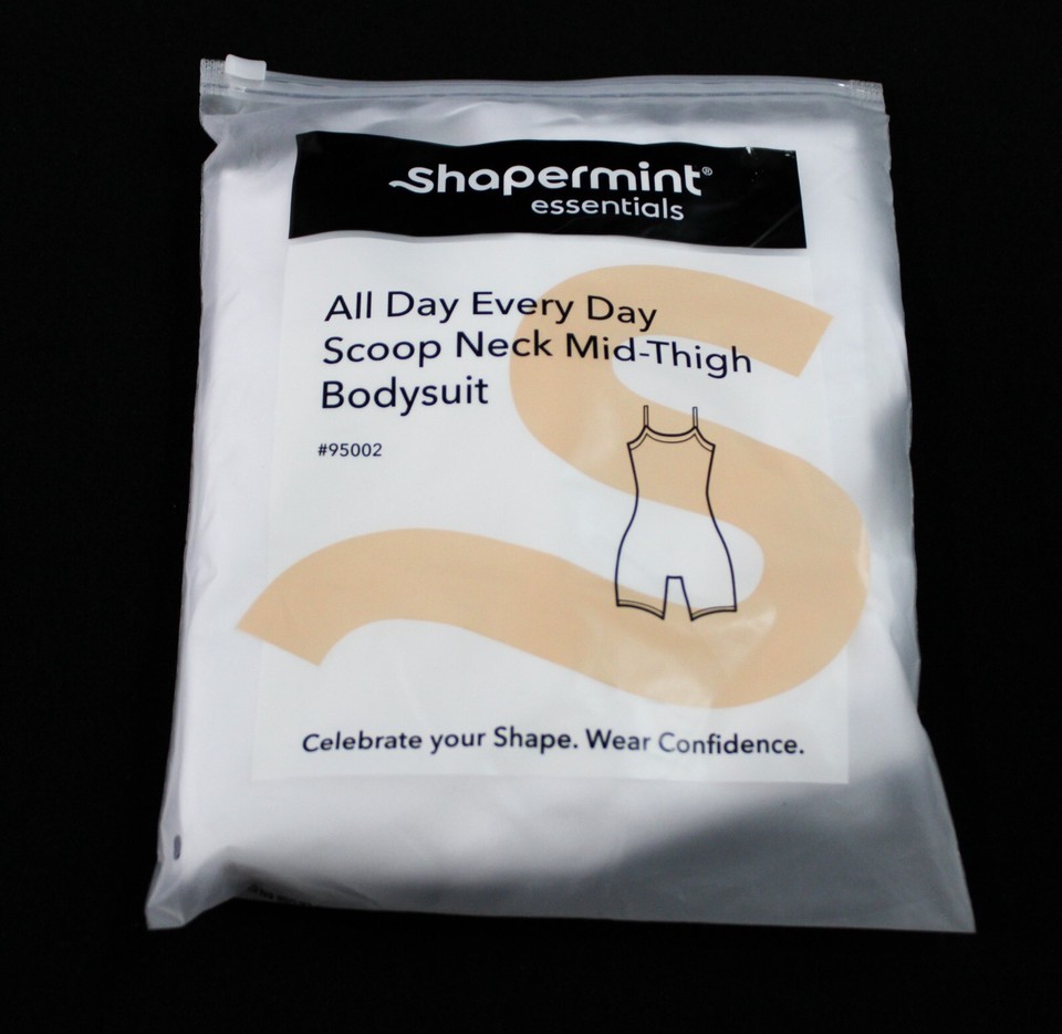 Shapermint Women's All Day Every Day Scoop Neck Mid-Thigh Bodysuit | eBay