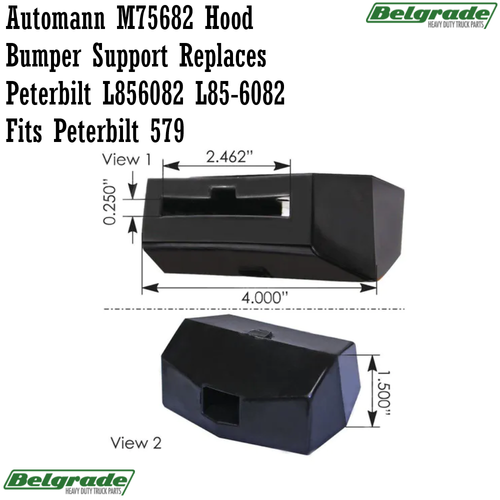 Automann M75682 Hood Bumper Support Replaces Peterbilt L856082 L85-6082 ...