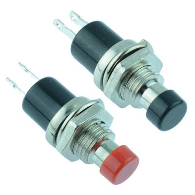 Red Black On(Off) Miniature Momentary Push to Break Switch Mini SPST | eBay