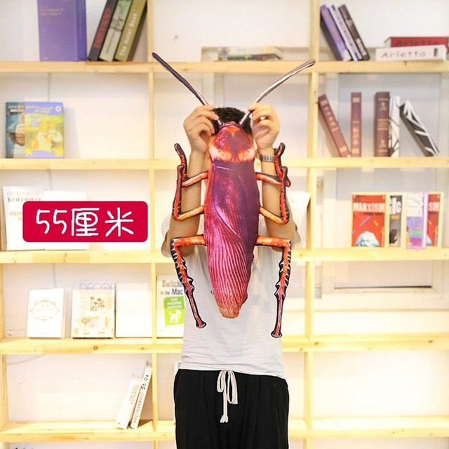 Giant Funny Fake Cockroach Plush Toy Stuffed Insect Halloween Party ...