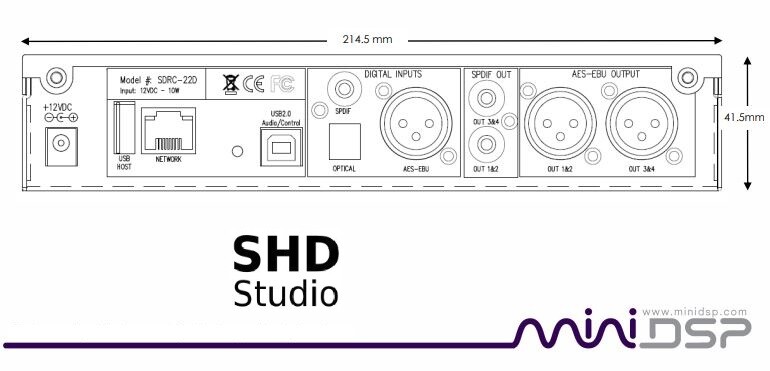 miniDSP SHD Studio with Dirac Live®, Roon Ready and Volumio Streaming ...