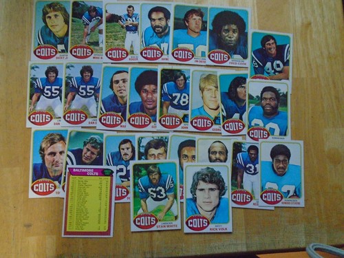 1976 Topps Football Baltimore Colts 25 Card Complete Set VG to EX Bert ...