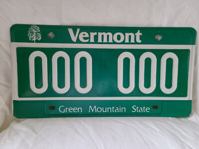 Vintage 1990 Vermont Sample Green Mountain State License Plate | eBay