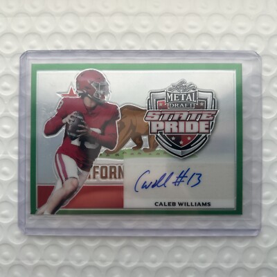 Caleb Williams 2022 Leaf Metal Draft Green State Pride Auto /10 Rookie ...