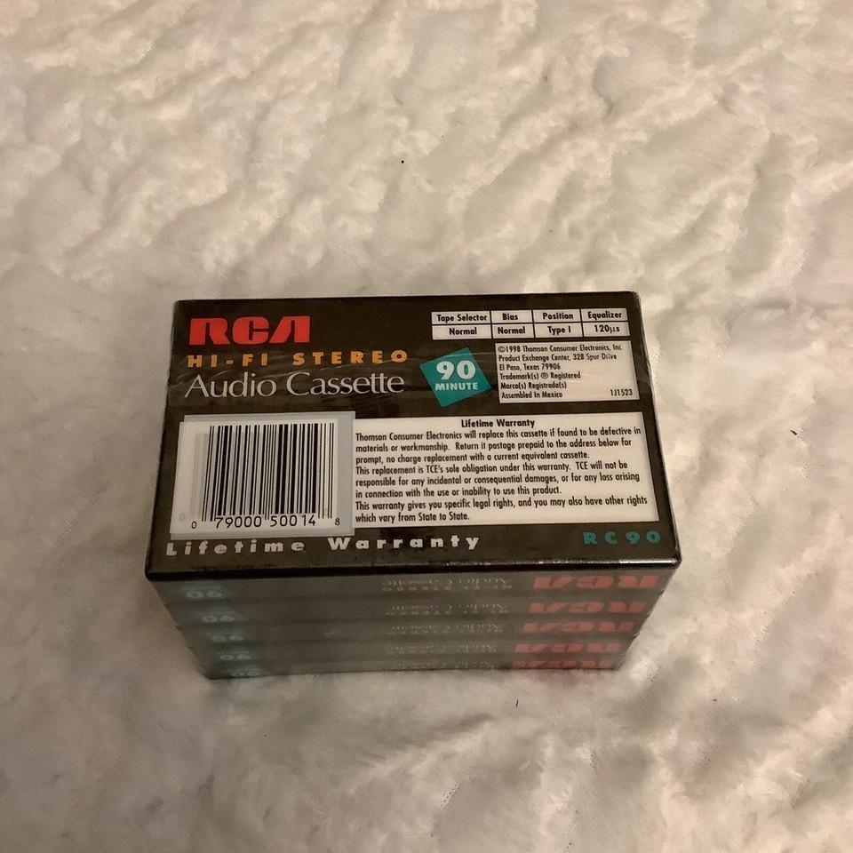 5 Pk RCA HI-FI Stereo Audio Cassette Tapes RC90 NEW-Sealed A5 | eBay