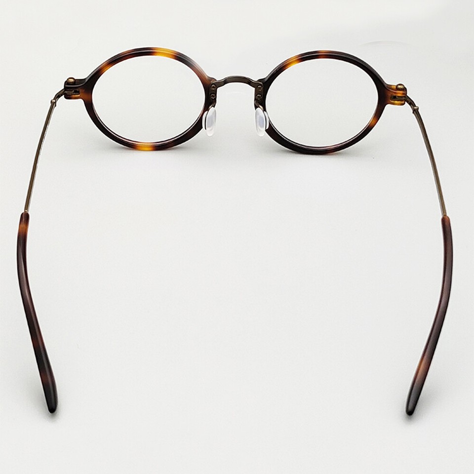 Retro Round Eyeglasses Frame For Men Women Vintage Ultra Light Plate ...