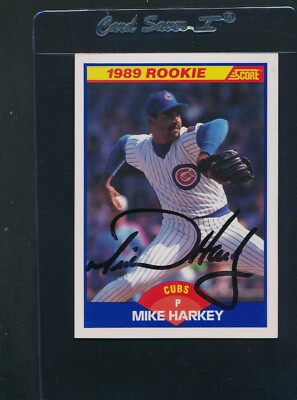 1989 Score #624 Mike Harkey Cubs Signed Auto *B5808 | eBay