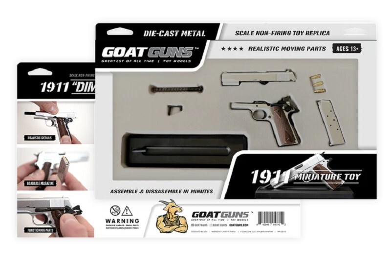 Goat Guns 1/2.5 Scale Die Cast 1911 Model Pistol, Silver | eBay