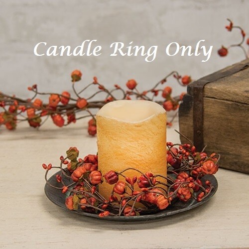 NEW Pumpkin Candle Ring Pods Harvest 3.5" x9" Berry Fall Halloween ...