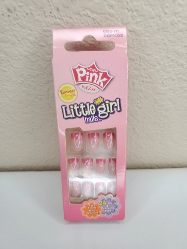Pink by Kiss Little Girl 24 Nails Longer Length & Press On Tabs NWB | eBay