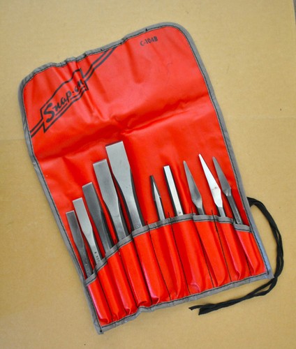 Snap On Tools 10 pc Chisel Set Automobile Tools Motorcycle Tools Flat ...