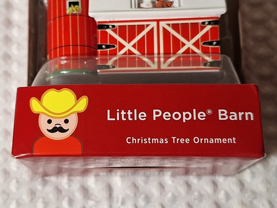 2018 Hallmark Fisher-Price Little People Red Barn Christmas Ornament | eBay