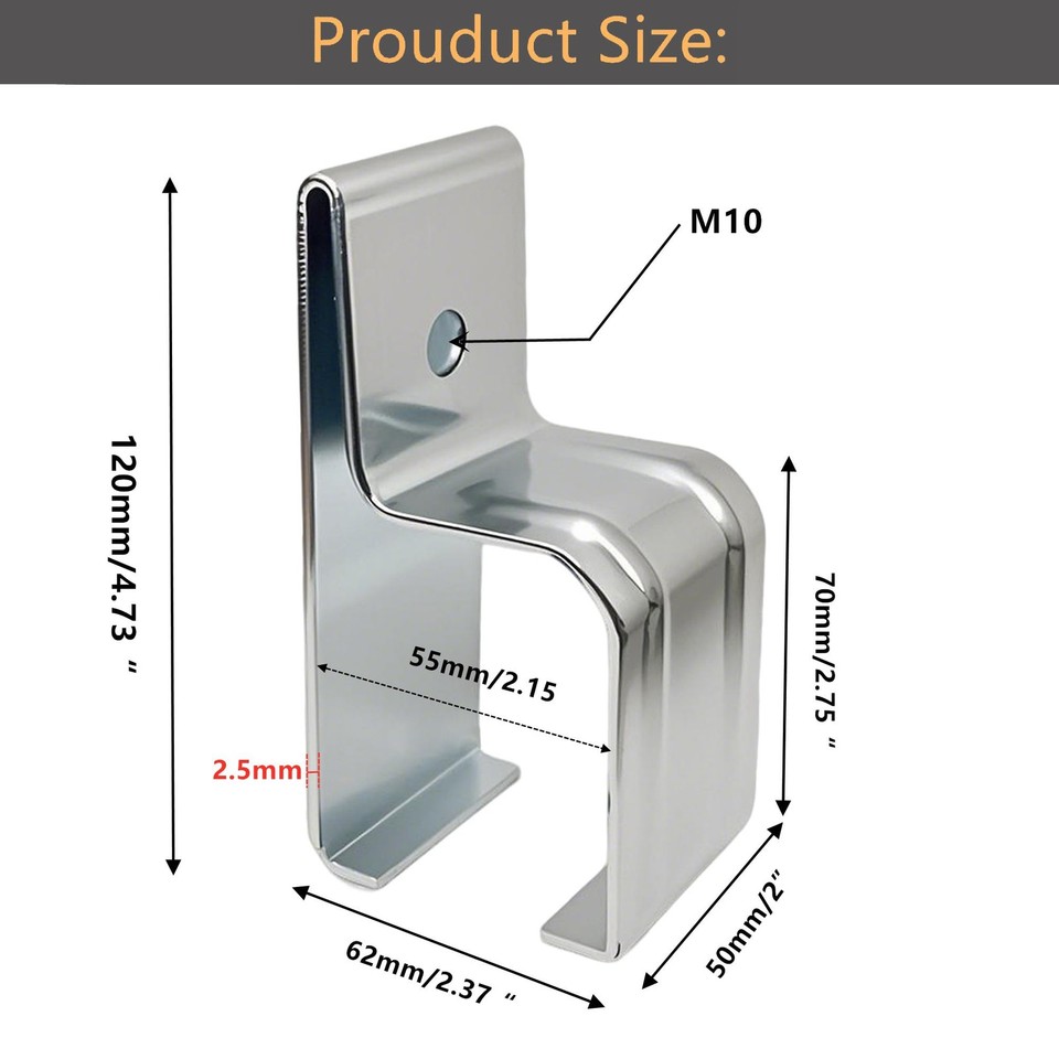 Heavy Duty Box Rail Hanger Bracket with Bolts Barn Door Hardware Rail ...