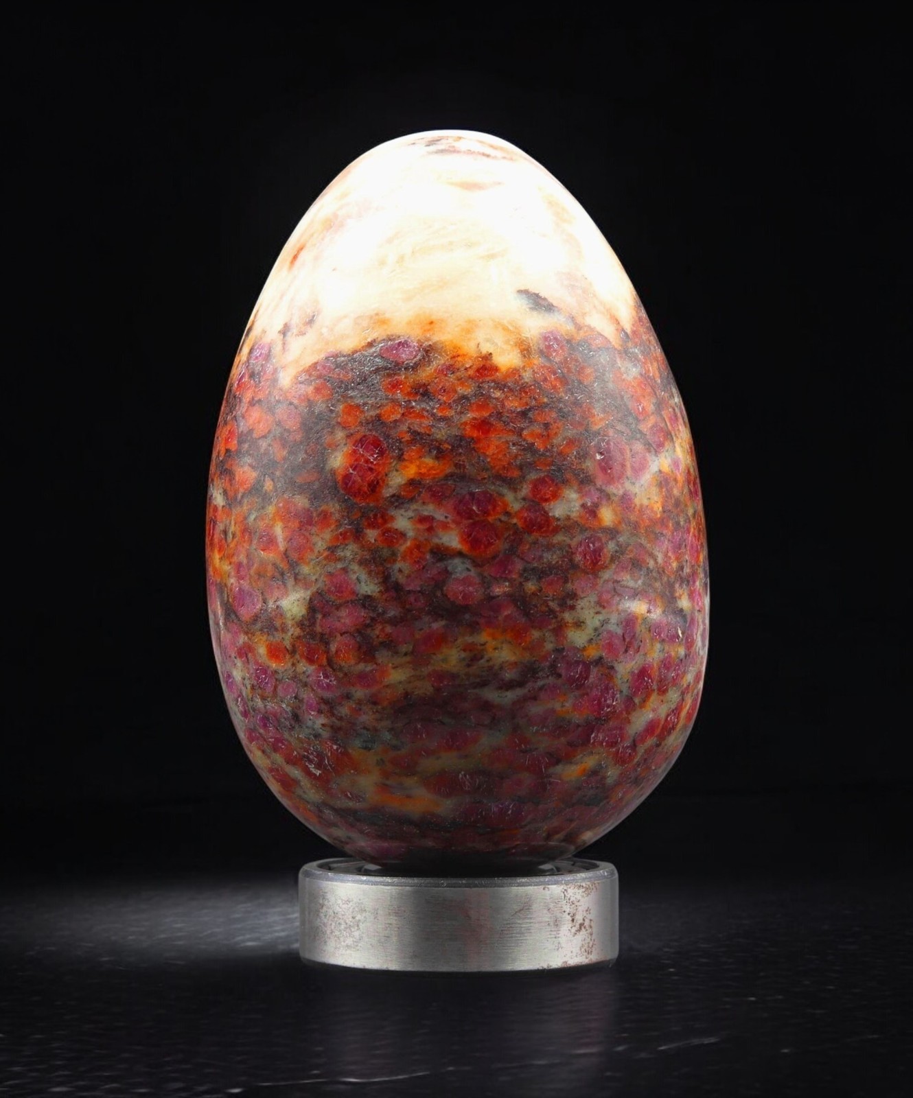 110MM Ruby Corundum in Matrix Egg Natural Healing Crystal Chakra ...