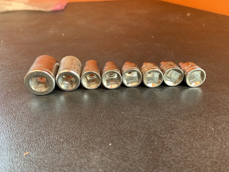 Lot of 8 Blue Point 3/8” Drive Sockets E4 to E20 | eBay