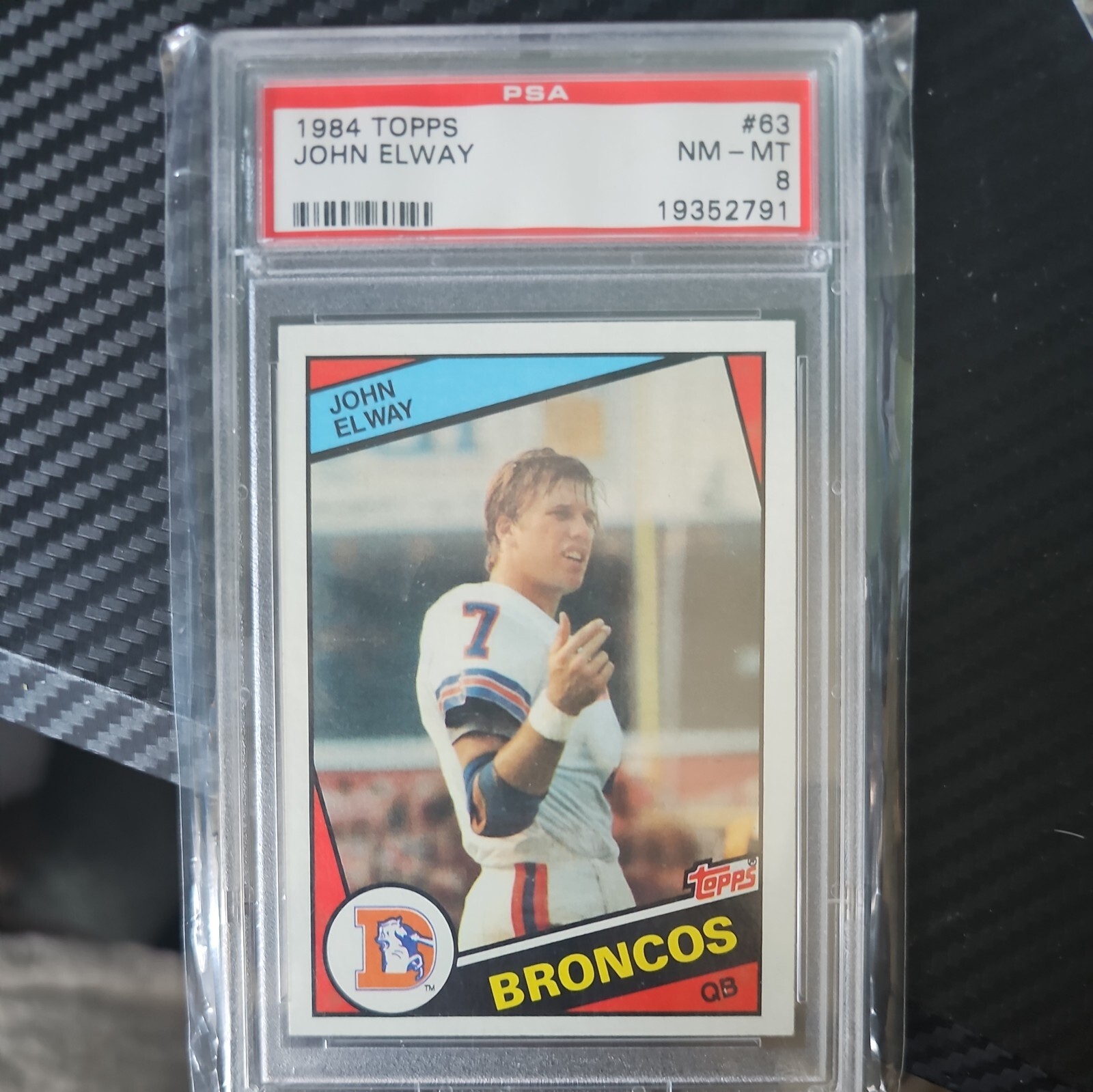 1984 TOPPS FOOTBALL ROOKIE CARD OF JOHN ELWAY RC #63 PSA 8 NM-MT (o) | eBay