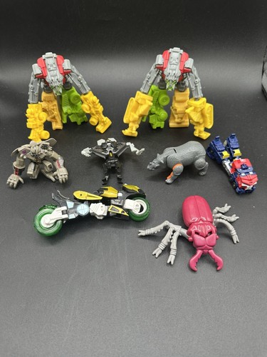 Transformers Lot Of 8 Optimus Prime Beast Wars Toys Devastator Action ...