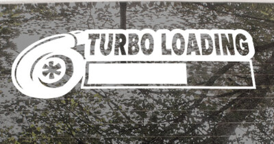 TURBO LOADING DECAL STICKER 90mm X 220mm Drift JDM Race Car 4x4 ...