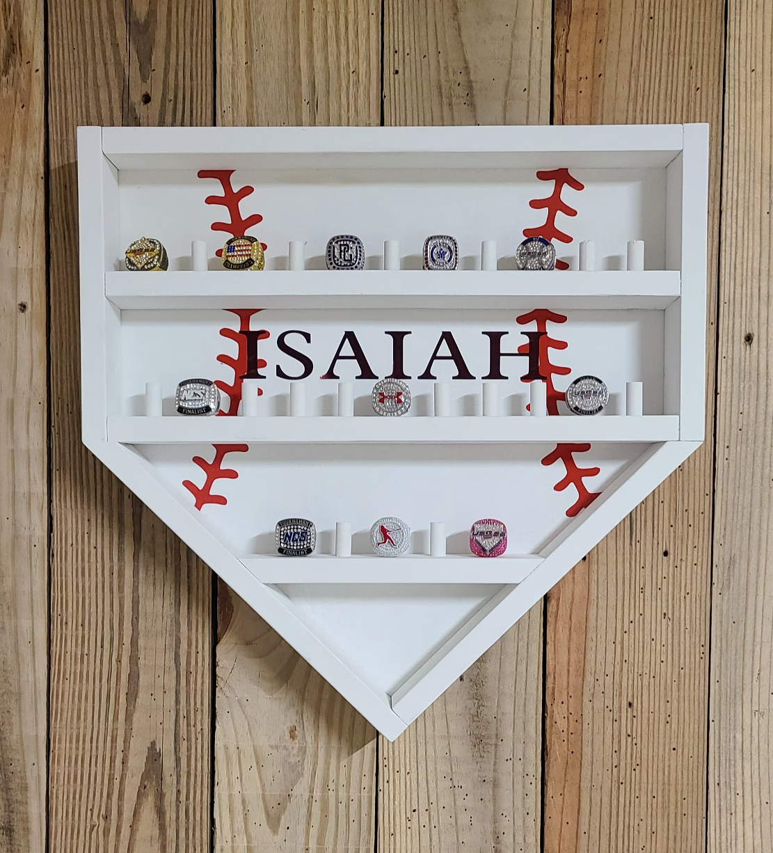 Baseball Home Plate Ring Holder. 27 Rings Personalized Display ...