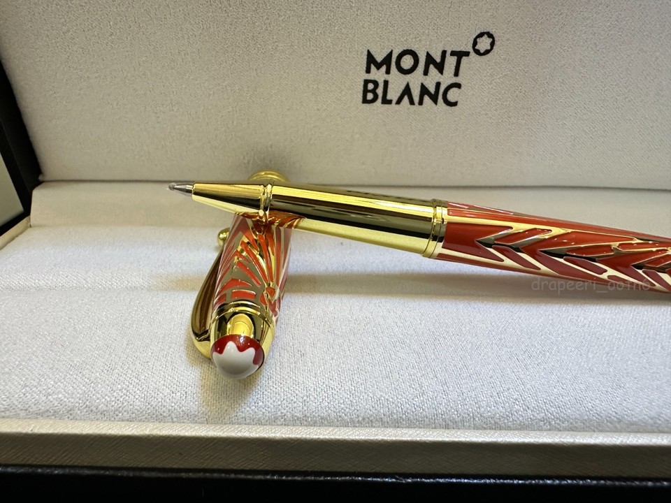Montblanc Meisterstuck Classique Rollerball Pen With Box Orange Gold ...