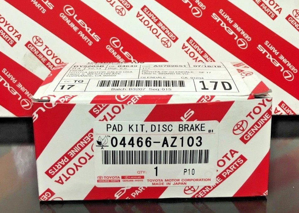 2003-2021 TOYOTA 4RUNNER FRONT & REAR BRAKE PADS GEN OEM 04465-AZ300 ...