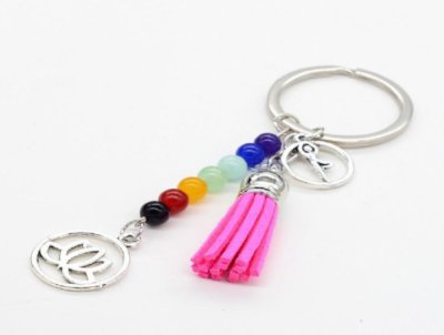 7 Chakra Natural Stones Yoga Key ring* | eBay