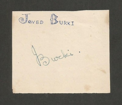 Cricket Pakistan signature autograph of JAVED BURKI 1950s-60s | eBay