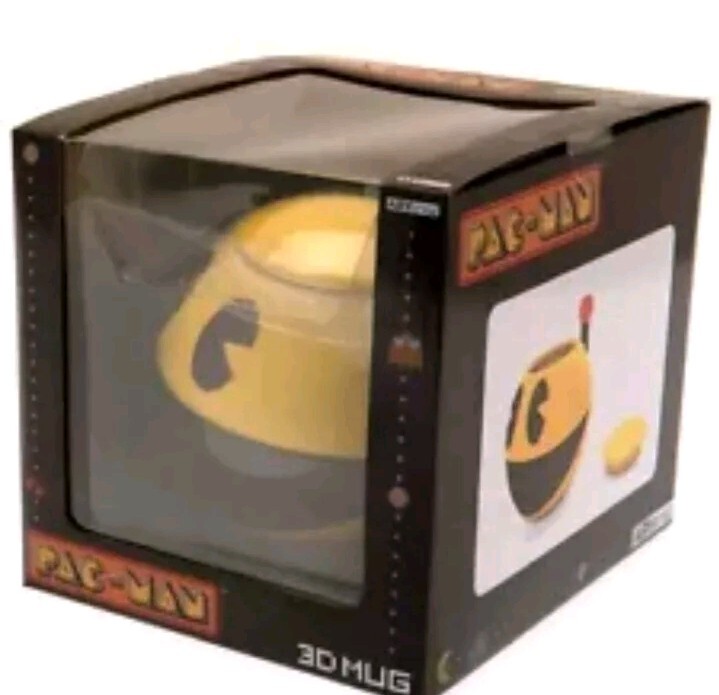 Pac-Man 3D Pixel Mug 450ml Sculpted Ceramic Official Pac Man ...