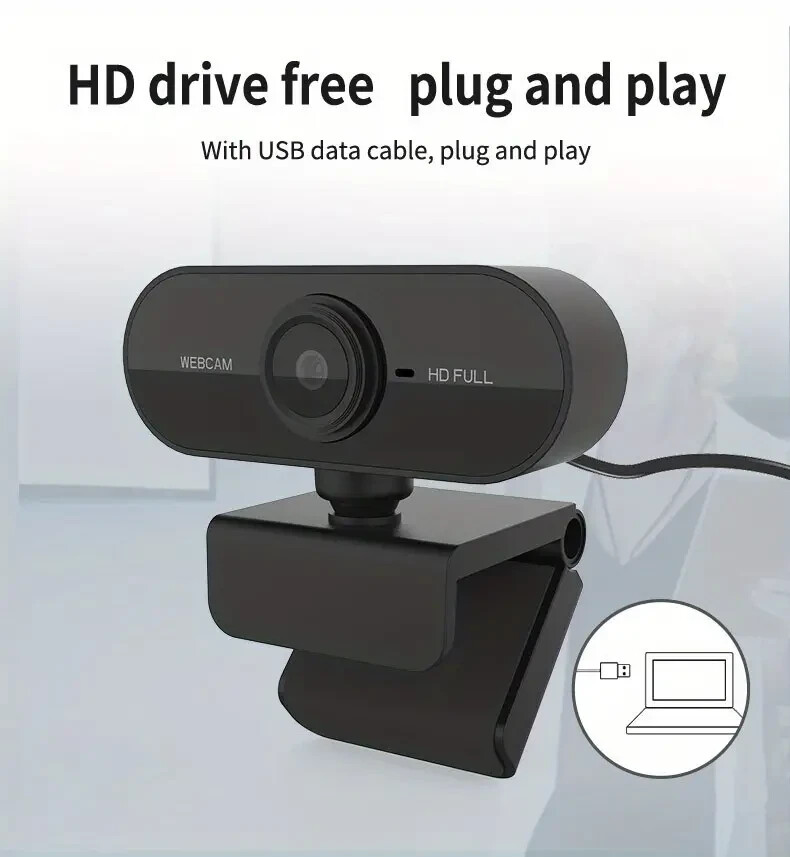 1080P Full HD USB Webcam For PC Desktop Laptop FHD Web Camera With ...