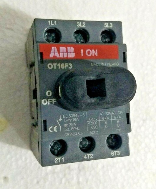 OT16F3 Switch-disconnector Poles No3 Mounting DIN 30a ABB for sale ...
