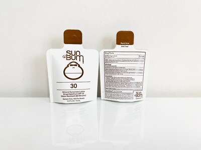 2 Sun Bum Mineral SPF 30 Sunscreen Lotion Sample 15 ml * 2 = 30 ml Exp ...
