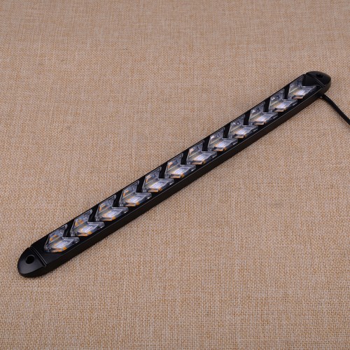 2x 12 LED DRL Daytime Running Strip Sequential Flowing Turn Signal Lamp ...