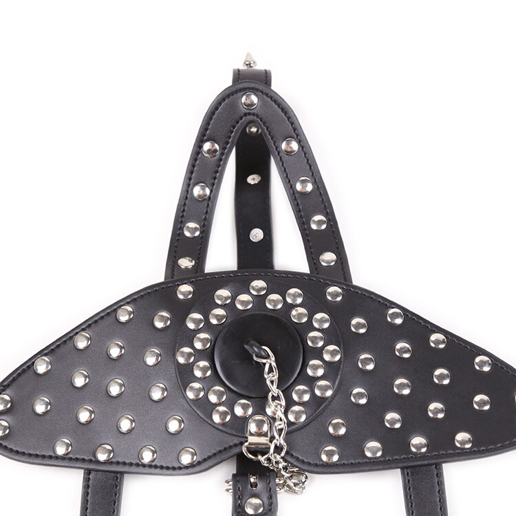 Funnel Oral Plug Open Mouth Gag BDSM Toilet Mask Hood Head Harness ...