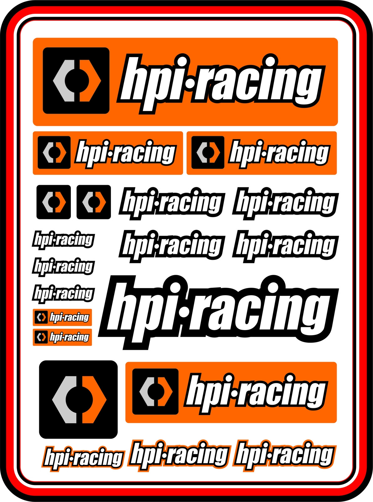 HPI STICKER DECAL SHEET RC STICKER SET SPRINT 2 E10 DRIFT SAVAGE X BAJA ...