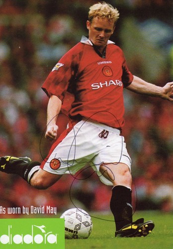 DAVID MAY AUTOGRAPH, MANCHESTER UNITED, FOOTBALL,SOCCER | eBay