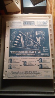 TERMINATOR 3 PINBALL w/SCHEMATICS-Stern Orig. Manual-L@@K! | eBay