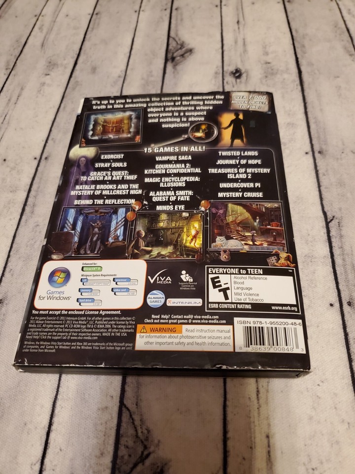 Vintage Mystery Masters Vol. 2 Mega Collection PC DVD-ROM Games (15 ...