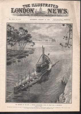 1906 FRENCH SUBMERSIBLE KUPKA MILITARY WAR NAVAL SHIP FRANK KUPKA PRINT ...