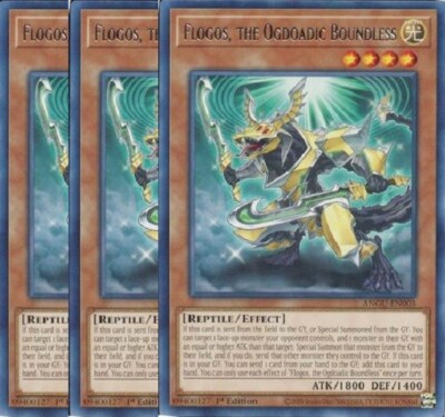 Yugioh - Flogos the Ogdoadic Boundless x 3 Rare - 1st Ed - Free ...