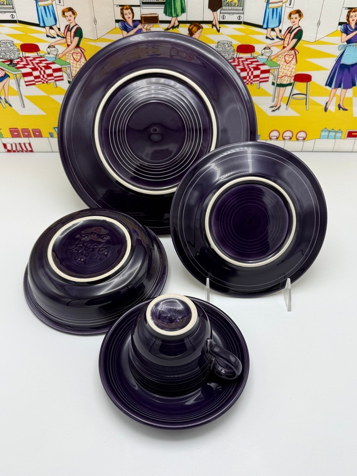 Fiesta Plum Purple 5 Piece Place Setting New in Box Fiestaware Retired ...