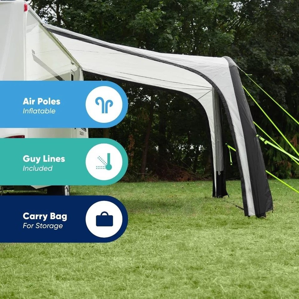 Leisurewize Caravan Solar 4000 Air Inflatable Sun Canopy Shade Shelter ...