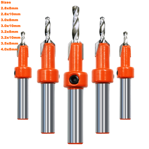 Wood Countersink Drill Bits Tapered Counterbore Hole Pilot Screw Hole ...