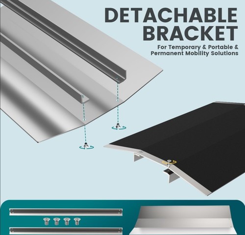 Wheelchair Ramp Threshold Bridge Ramp Aluminum Supporting Frame and Non ...