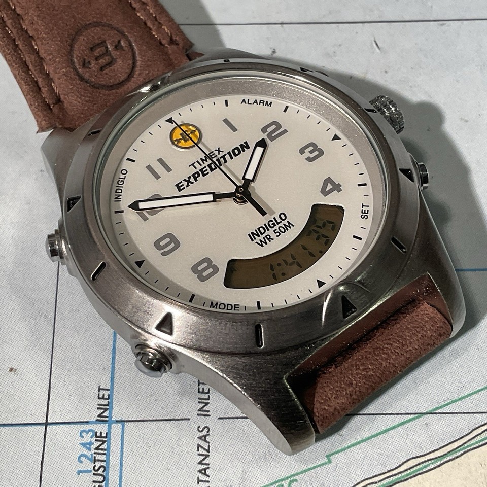 Vtg NOS Timex Expedition W-6 Ana Digi Alarm Indiglo Men’s Watch 50M | eBay