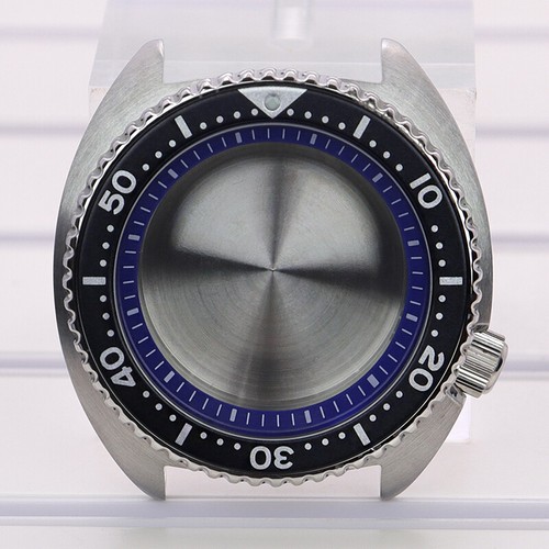 45mm turtle watch case Seiko skx009 Mod AR layer sapphire glass For ...