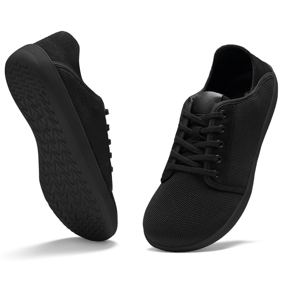 HEEZ Men Wide Toe Sneakers Zero Drop Casual Barefoot Shoes Slip On ...