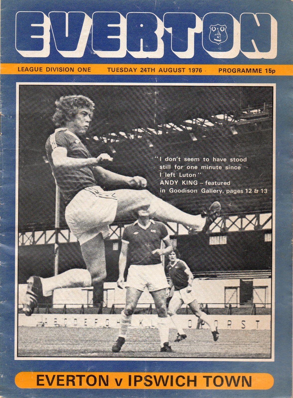 Everton Programmes from 1976/77 selection look at the dropdown list all ...