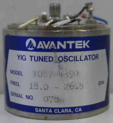 Avantek Y087-4390 Yig Tuned Oscillator 18.0 to 26.5 GHz | eBay